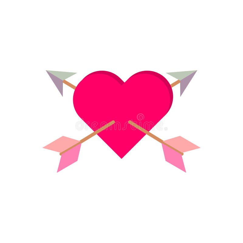 Heart Double Arrow Stock Illustrations – 158 Heart Double Arrow Stock ...