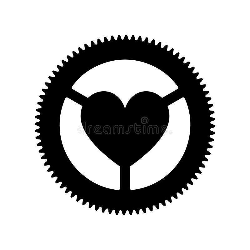 Heart Love Gear stock vector. Illustration of symbol - 303045477