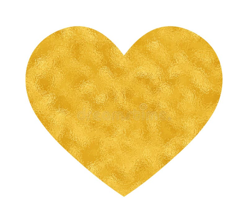 Heart Love Gold Foil Texture. Golden Design Element Stock Vector ...