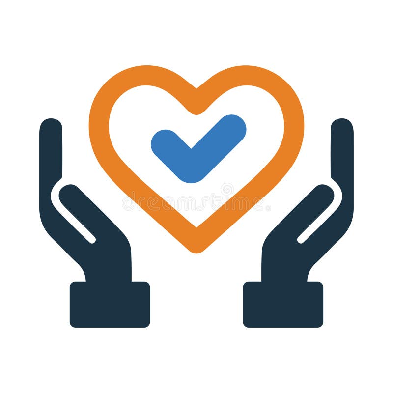 Heart, Love, Hand, Tick, Check, Heart Care Icon Stock Vector ...