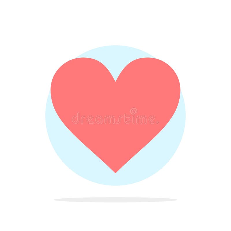 Heart, Love, Like, Twitter Abstract Circle Background Flat Color Icon ...
