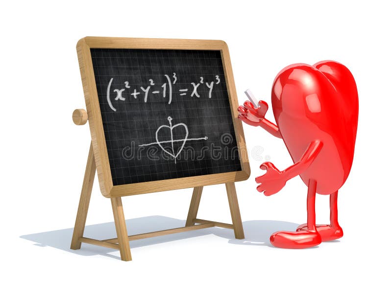 Heart love math formula stock illustration. Illustration of cartoon ...