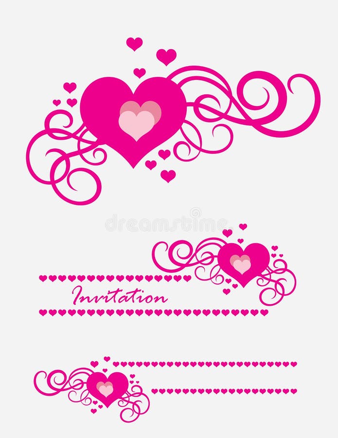 Heart love set stock vector. Illustration of love, silhouette - 49682003