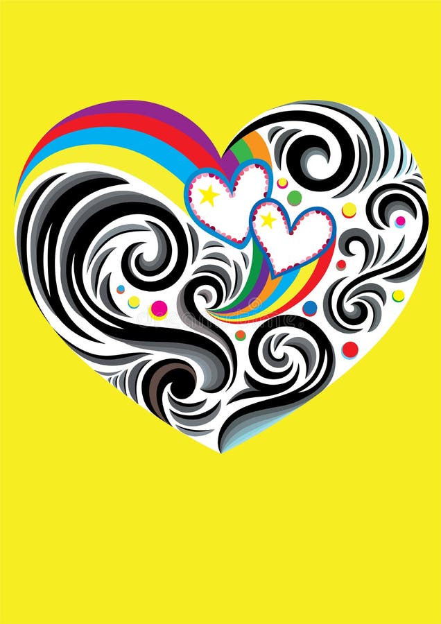 Heart love ornament stock vector. Illustration of cycle - 45704217