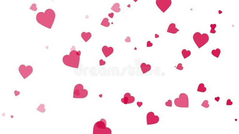 Heart Love Particle Random - Background in White Stock Video - Video of ...