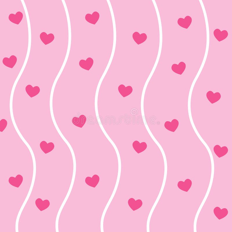 Heart Love Pink Pattern Background Vector Stock Vector - Illustration ...