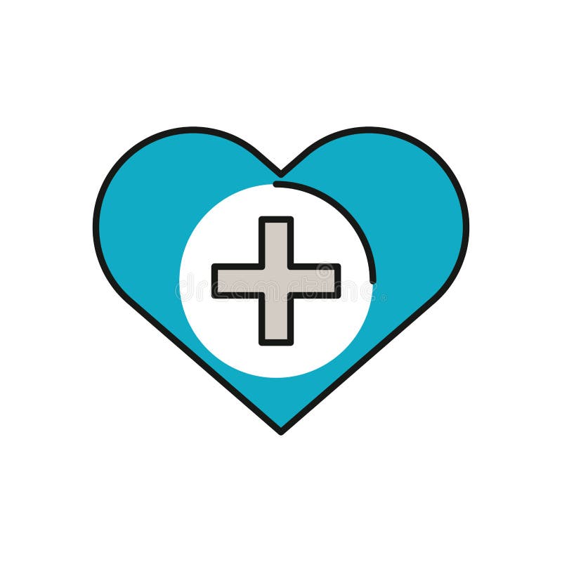 Heart Love with Plus Symbol Stock Vector - Illustration of style, love ...