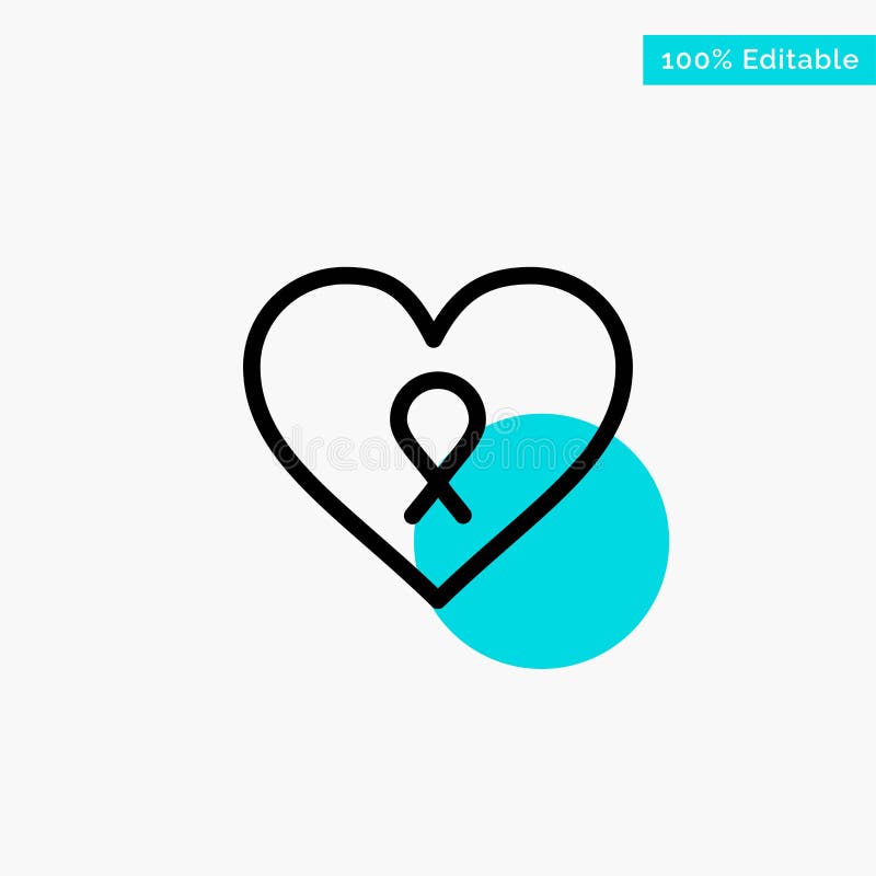 Heart, Love, Romance, Patient Turquoise Highlight Circle Point Vector ...