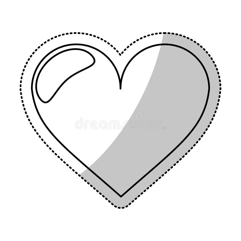 Heart Love Romantic Outline Stock Illustration - Illustration of heart ...