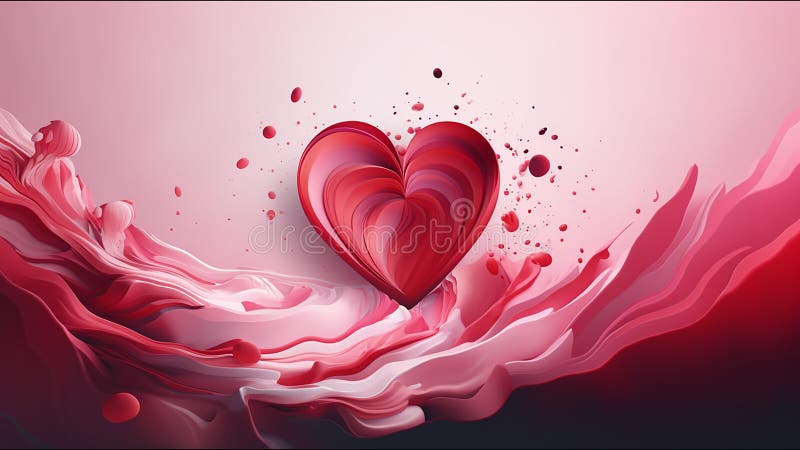 Heart Love Romantic Pattern Abstract Cg Motion Loop Stock Footage ...