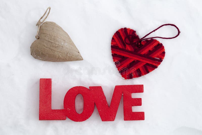 Heart and love in the snow stock image. Image of holiday - 84097775
