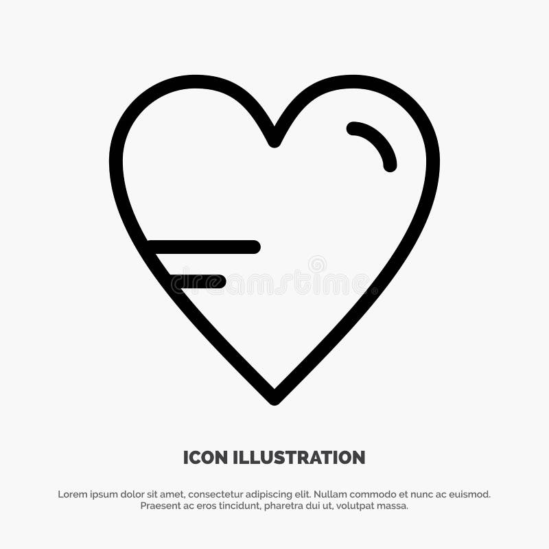 Heart, Love, Study, Education Line Icon Vector Stock Vector ...