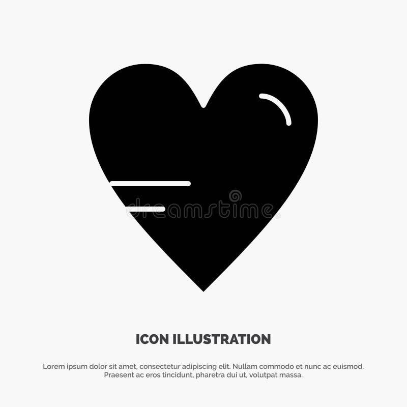 Heart, Love, Study, Education Solid Glyph Icon Vector Stock Vector ...