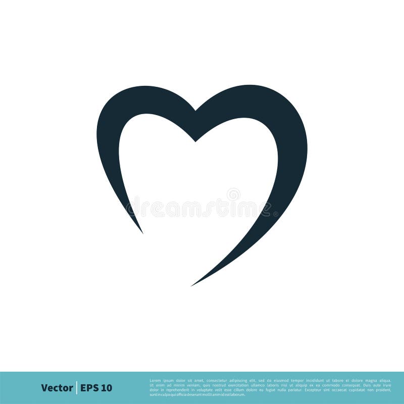 Heart Love Swoosh Icon Vector Logo Template Illustration Design. Vector ...