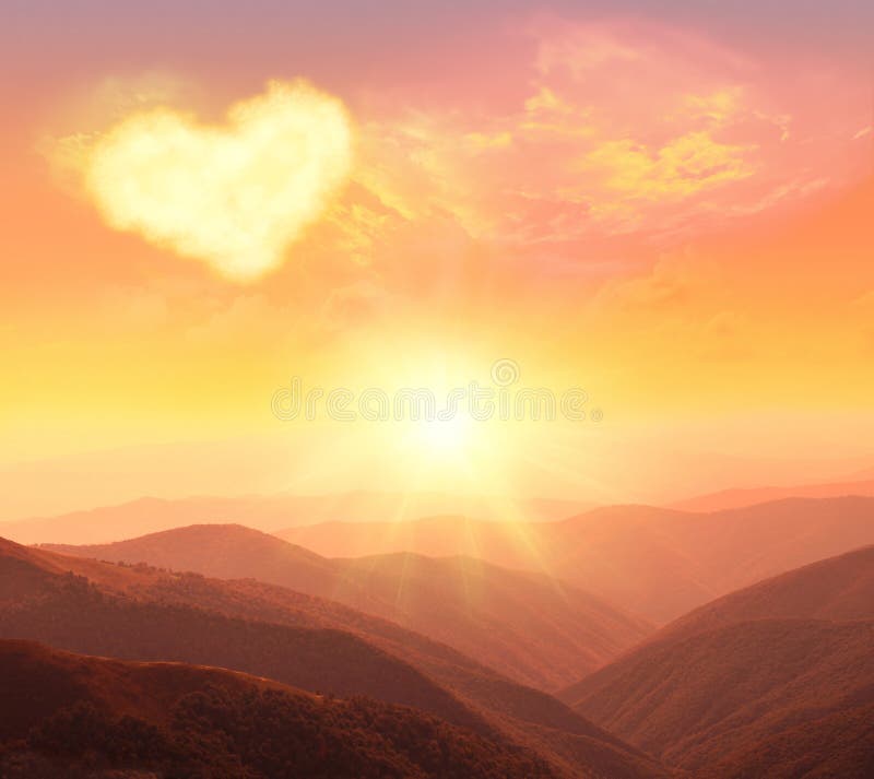 Heart, Love and Valentines Day Stock Image - Image of sunrise, summer ...