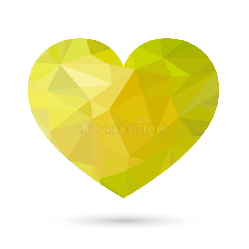 Heart in Low Poly Style. Vector Illustration Stock Illustration ...