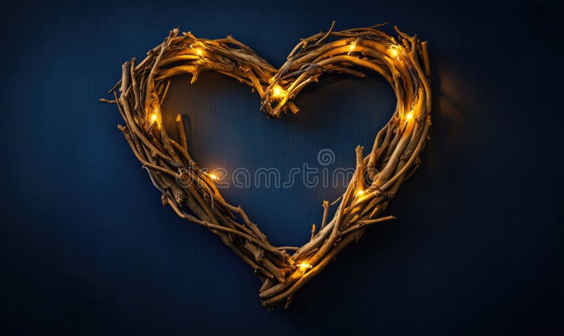 Heart Made Branches Lit Up Stock Photos - Free & Royalty-Free Stock ...