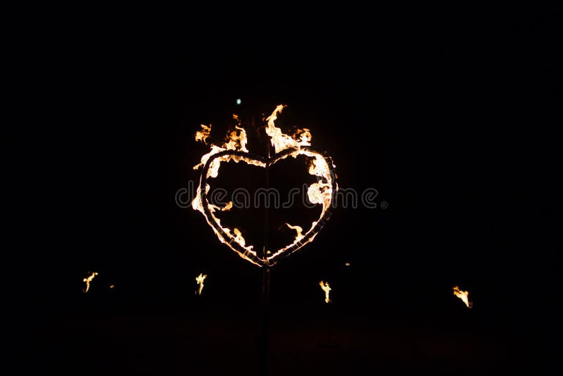 Heart made of fire stock image. Image of fire, romantic - 48523447