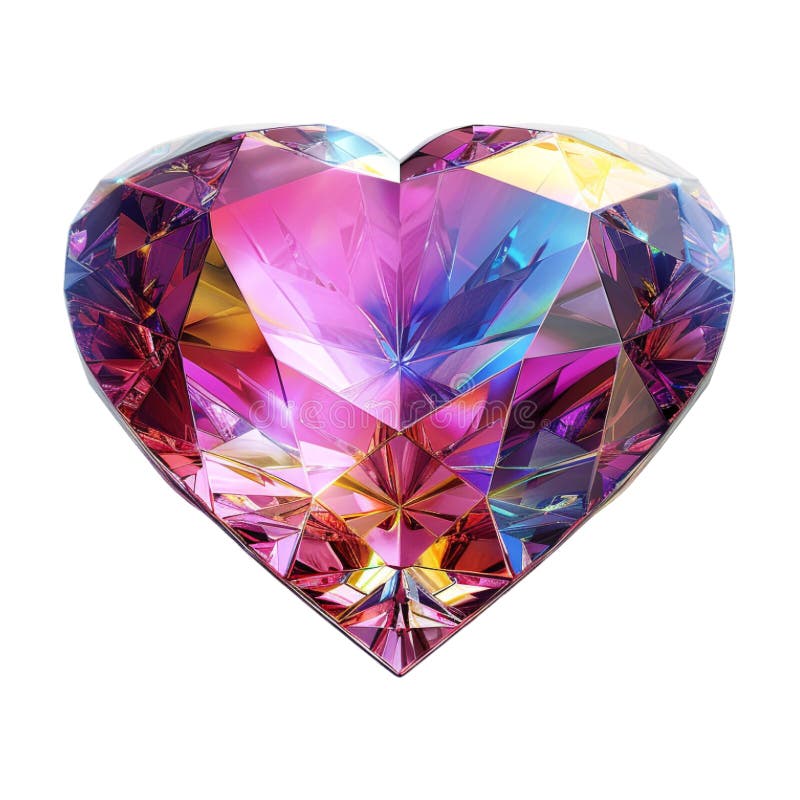 Heart Made with Gem Stones on Transparent Background - Ai Generated ...