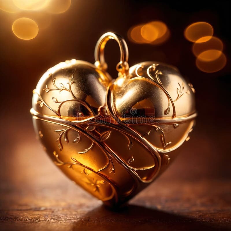 Heart Made from Gold, Precious and Good Stock Illustration ...