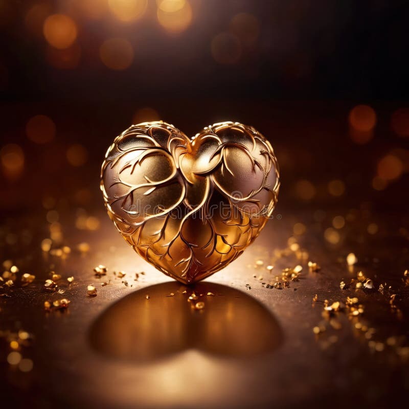 Heart Made from Gold, Precious and Good Stock Illustration ...