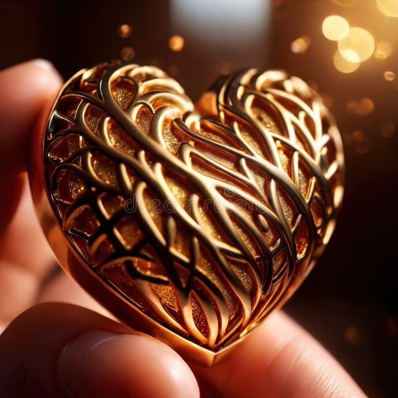 Heart Made from Gold, Precious and Good Stock Illustration ...