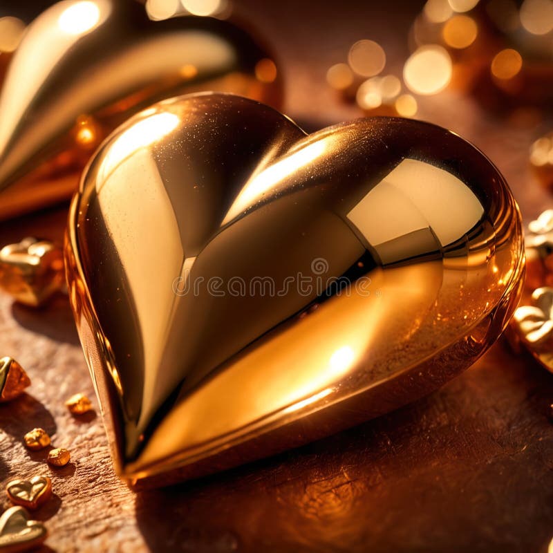 Heart Made from Gold, Precious and Good Stock Illustration ...