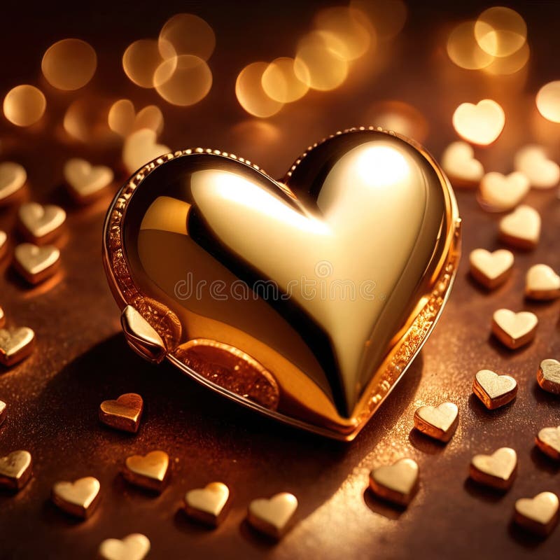 Heart Made from Gold, Precious and Good Stock Illustration ...