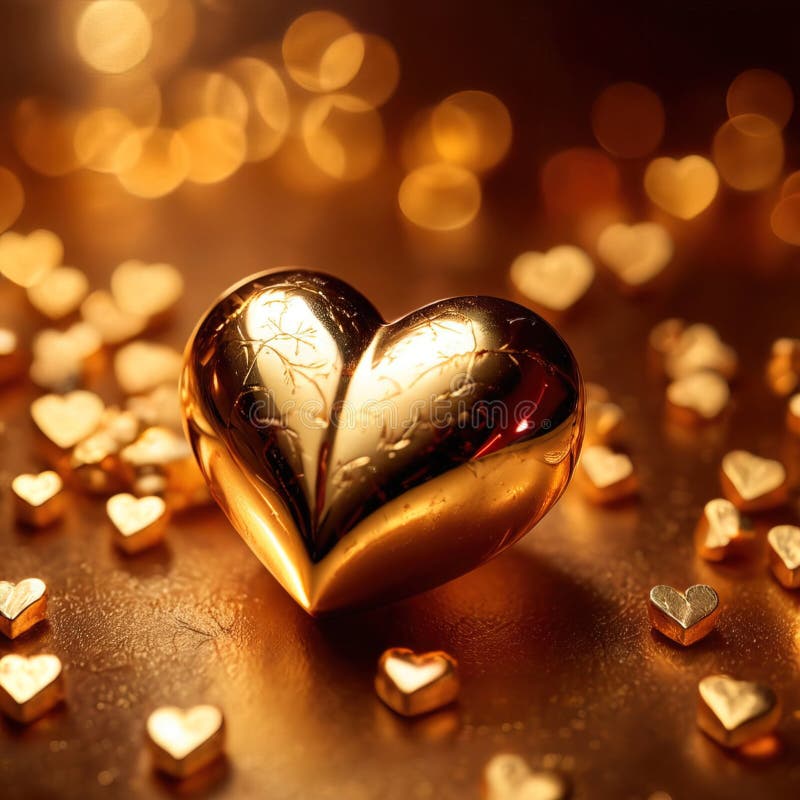 Heart Made from Gold, Precious and Good Stock Illustration ...