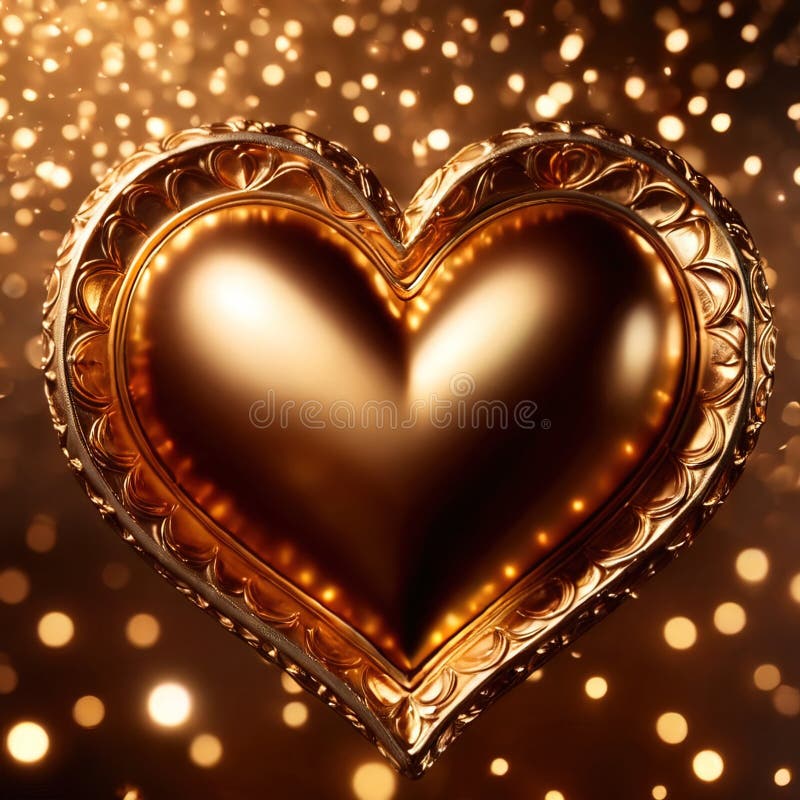 Heart Made from Gold, Precious and Good Stock Illustration ...
