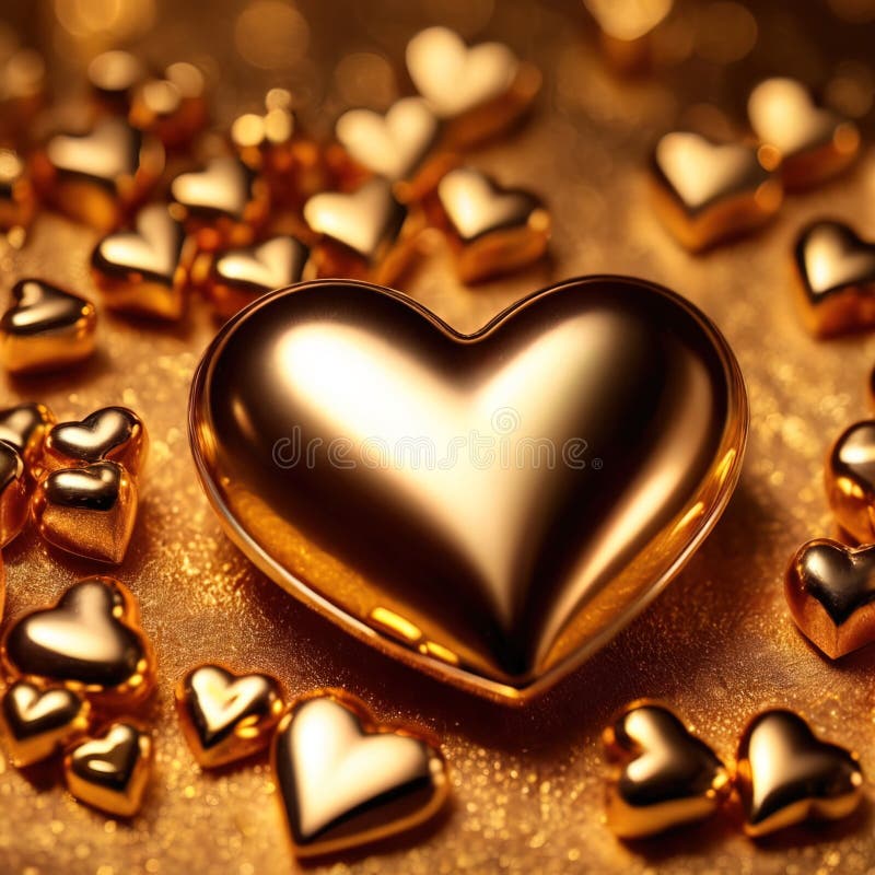 Heart Made from Gold, Precious and Good Stock Illustration ...