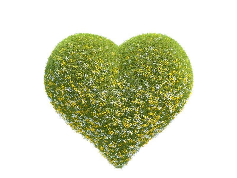 Heart made of grass stock image. Image of field, natural - 44139101