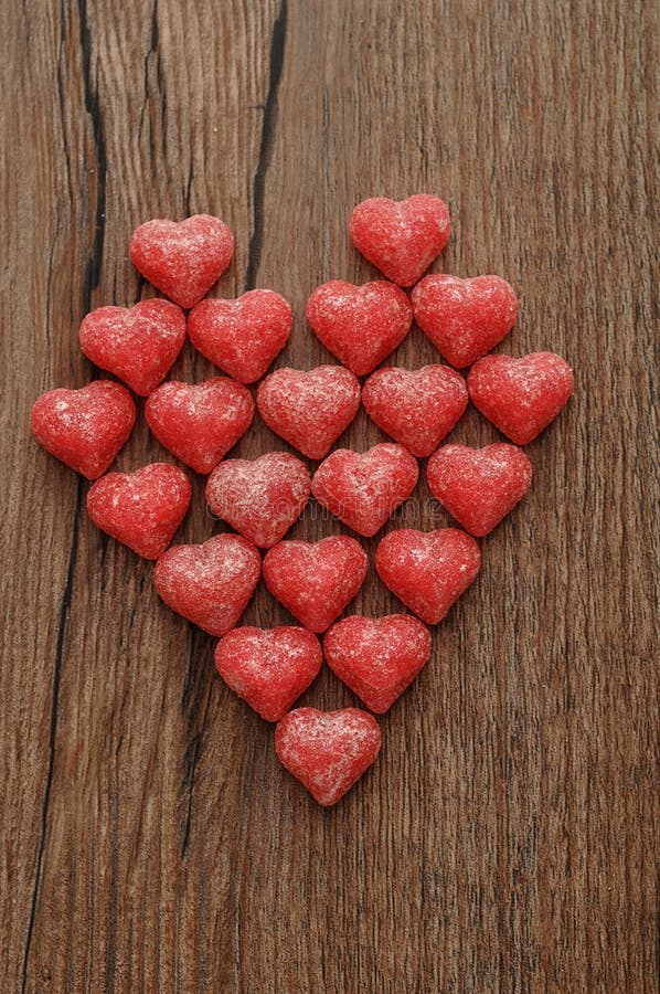 A Heart Made Out of Sugarcoated Heart Shape Candy Stock Photo - Image ...