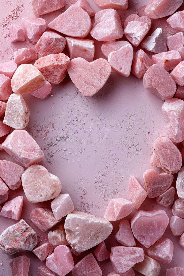 Heart Made Pink Rocks Ai Generated Stock Photos - Free & Royalty-Free ...