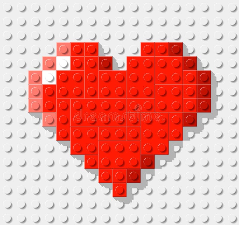 Heart Made Building Blocks Stock Illustrations – 76 Heart Made Building ...
