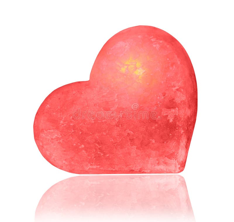 Heart Made of Salt Stone Isolated on White Background Stock Photo ...