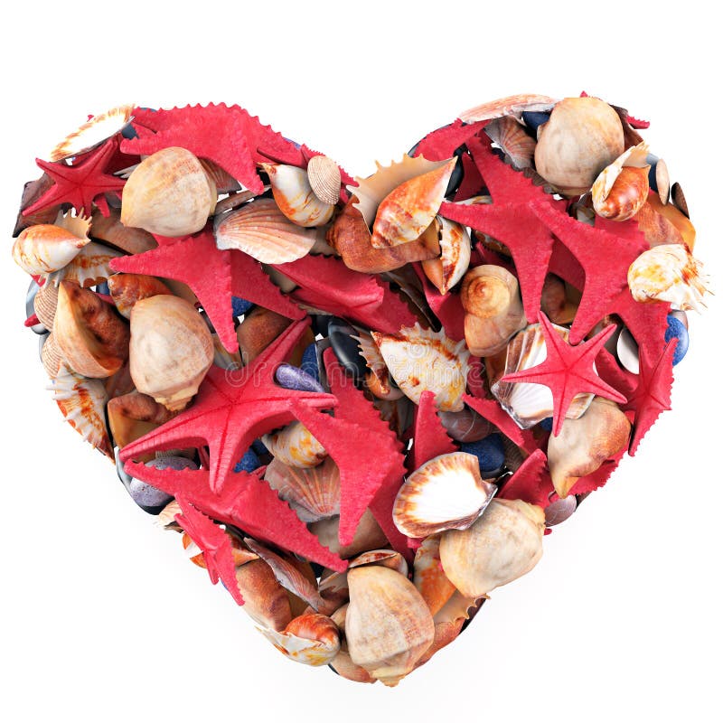 268 Heart Made Sea Shells Stock Photos - Free & Royalty-Free Stock ...