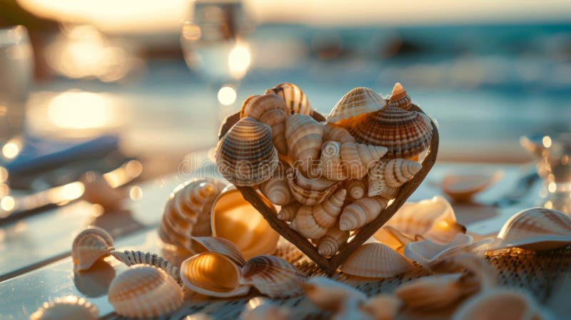 A Heart Made of Seashells is a Charming Addition To the Table Adding a ...