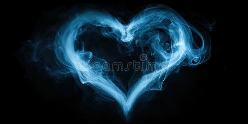 Heart made of smoke stock illustration. Illustration of fiery - 393022871