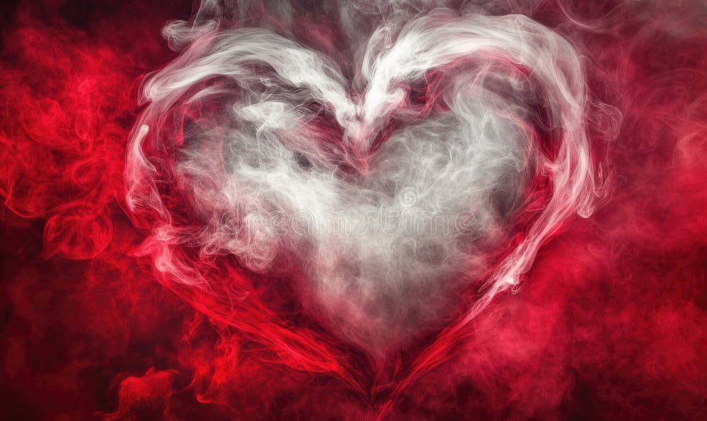 A heart made of smoke stock illustration. Illustration of symbol ...
