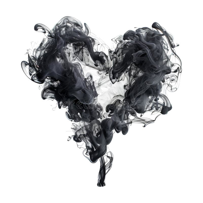 Heart Made with Smoke on Transparent Background - Ai Generated Stock ...