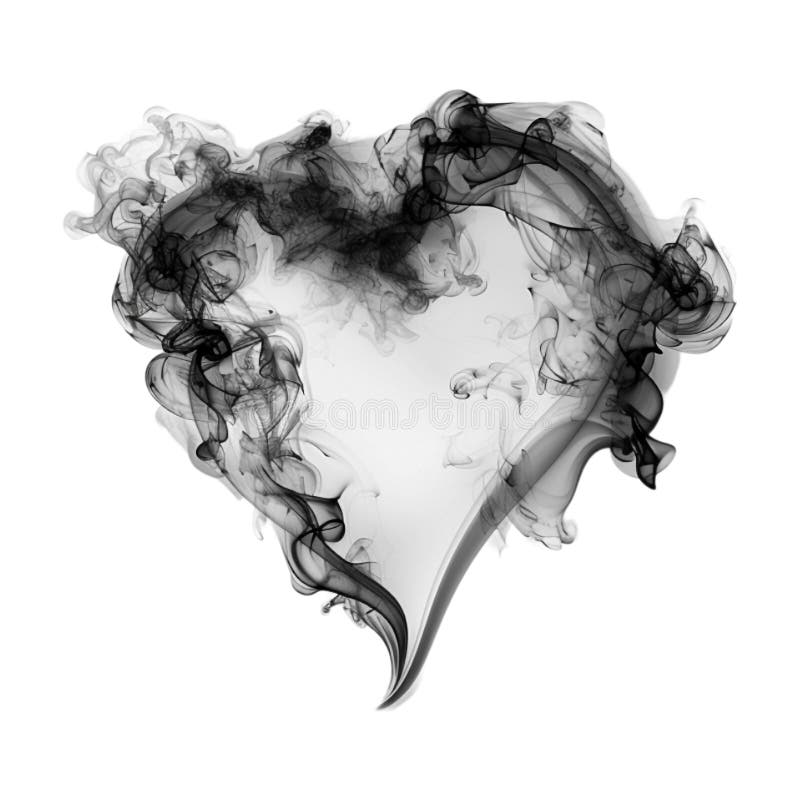 Heart Made with Smoke on Transparent Background - Ai Generated Stock ...
