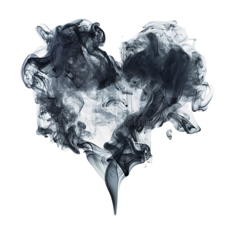 Heart Made with Smoke on Transparent Background - Ai Generated Stock ...