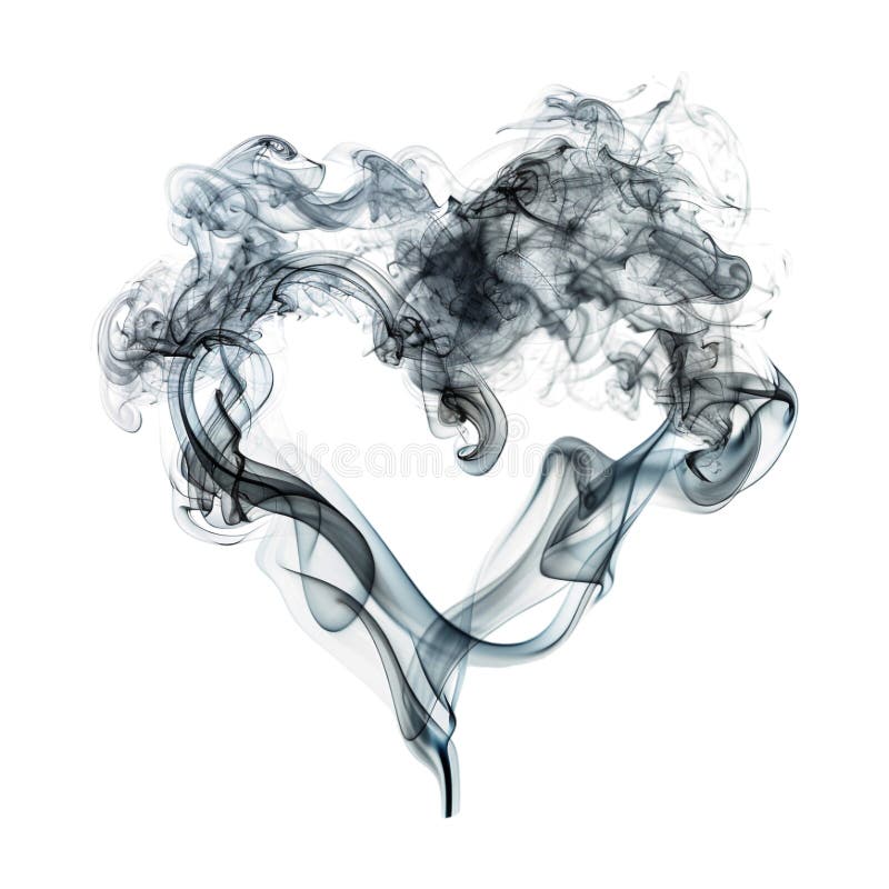 Heart Made with Smoke on Transparent Background - Ai Generated Stock ...