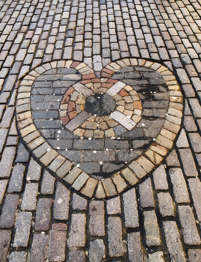 Heart made of stone pavers stock photo. Image of hard - 25647566