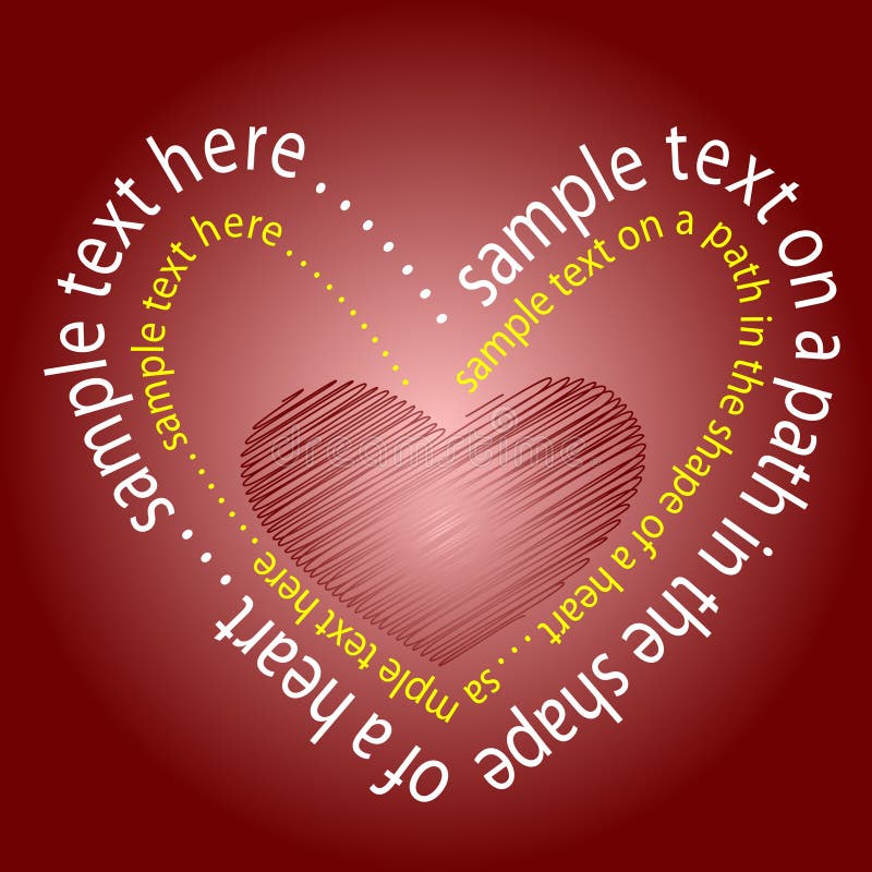 Heart made by text stock vector. Illustration of vector - 7175783