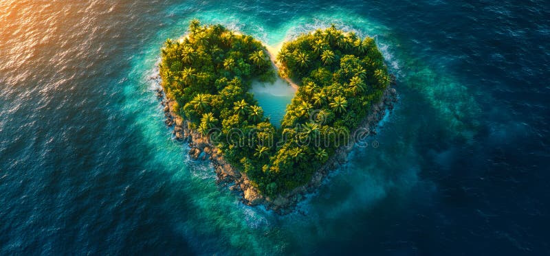 Heart Made Trees Floating Ocean Stock Photos - Free & Royalty-Free ...
