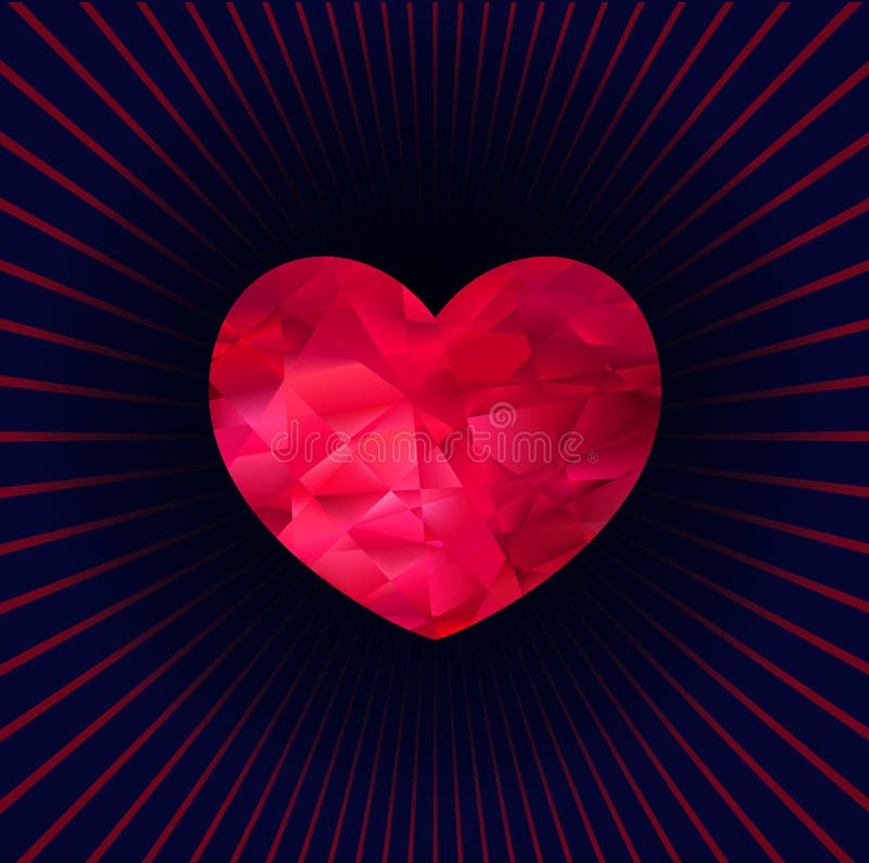 Heart made of triangles stock vector. Illustration of modern - 85250026