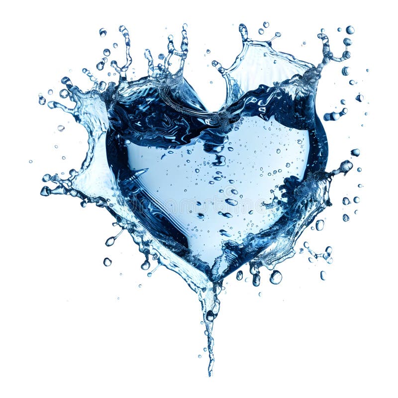 Heart Made with Water on Transparent Background - Ai Generated Stock ...