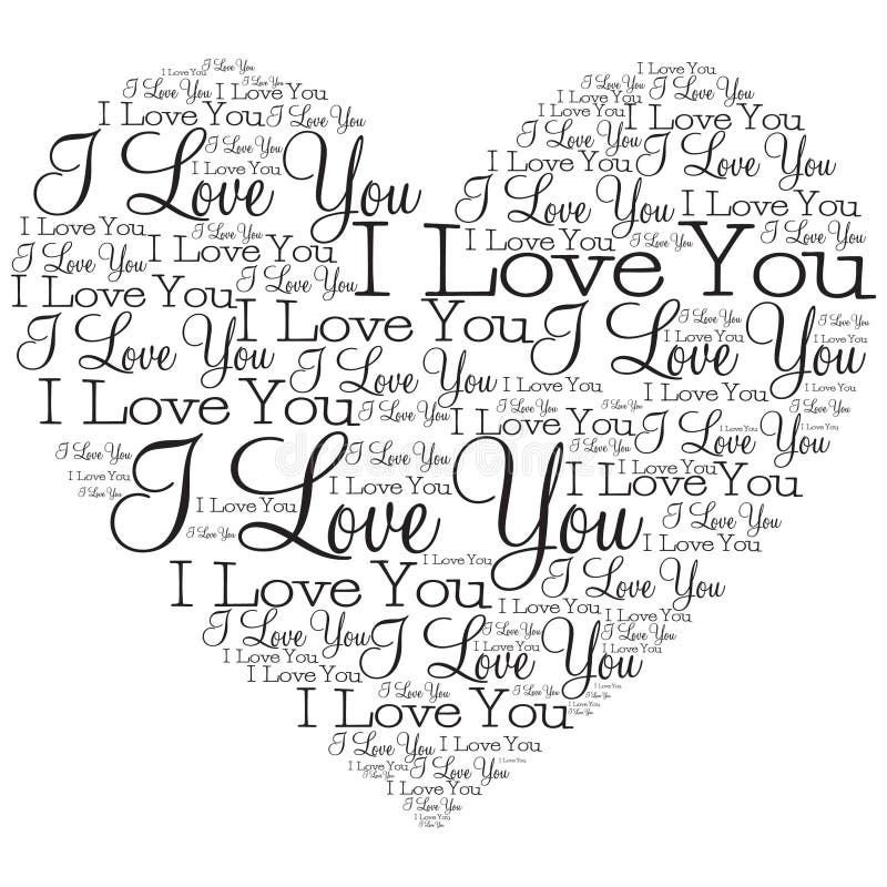 Love Heart made from words stock vector. Illustration of gift - 164176441